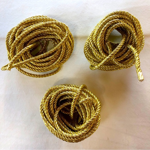 Holiday | Decorative Gold Craft Rope 38 4ply Cord Edging Piping Trim ...